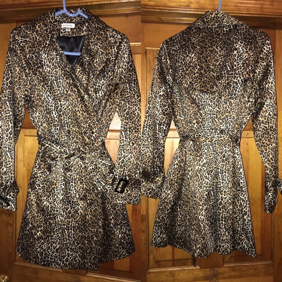 Joan Rivers | Jackets & Coats | Joan Rivers Leopard Trench Coat | Poshmark